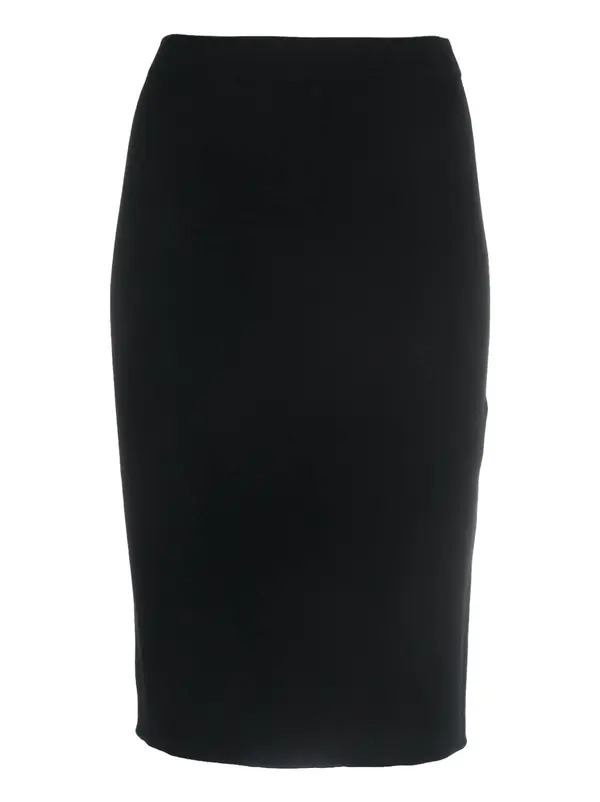 Saint Laurent Fine-knit Pencil Skirt - Black