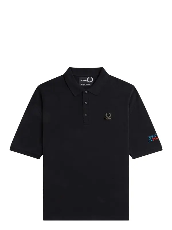 Fred Perry Logo-embroidered Cotton Polo Shirt - Black