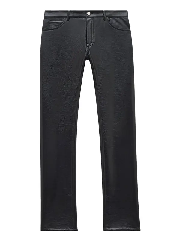COURREGES Vinyl Straight-leg Trousers - Black