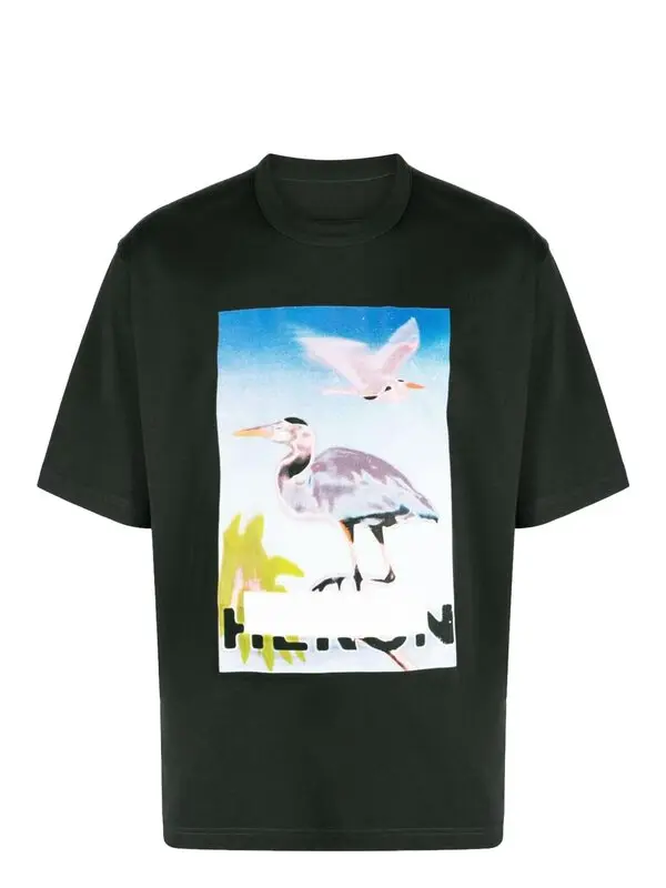 Heron Preston Graphic-print Cotton T-shirt - Green