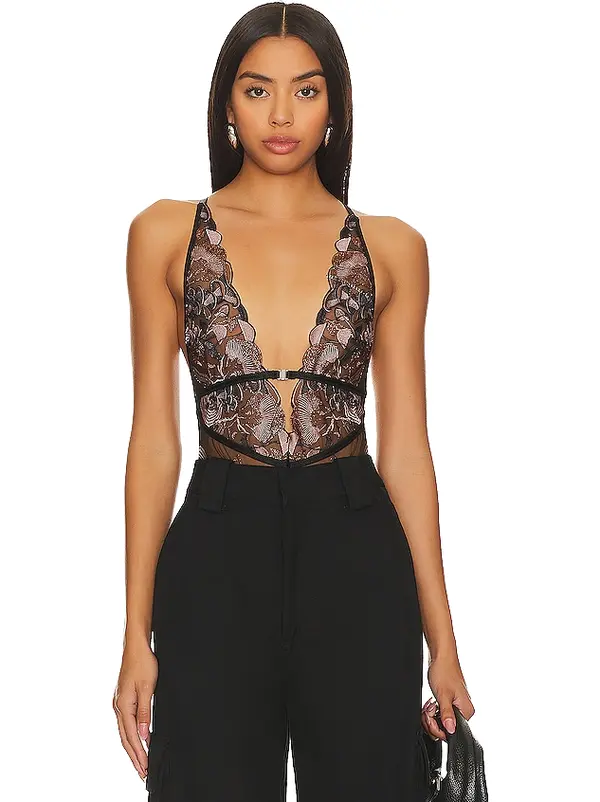 THISTLE AND SPIRE Chanterelle Bodysuit - Black