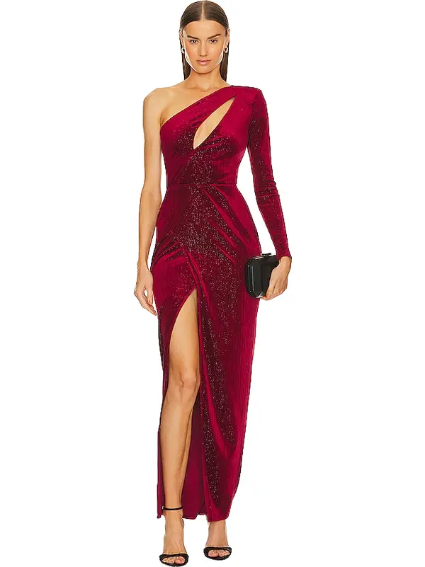 MICHAEL COSTELLO Tallulah Gown - Oxblood