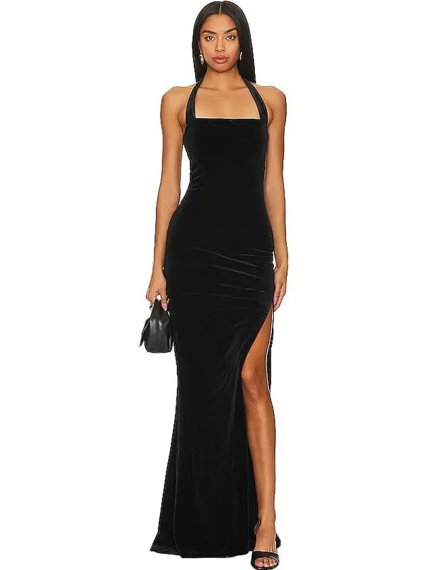 NOOKIE Vera Velvet Gown - Black