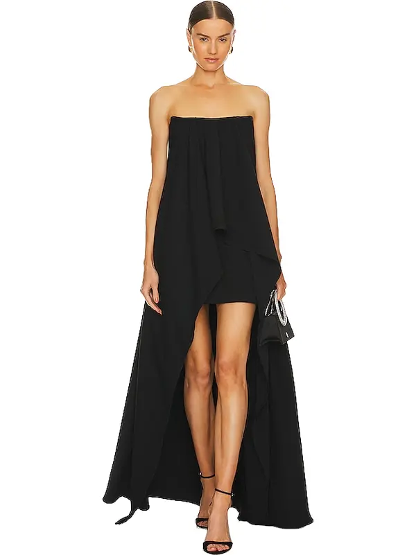 Nbd Devina High-low Gown - Black
