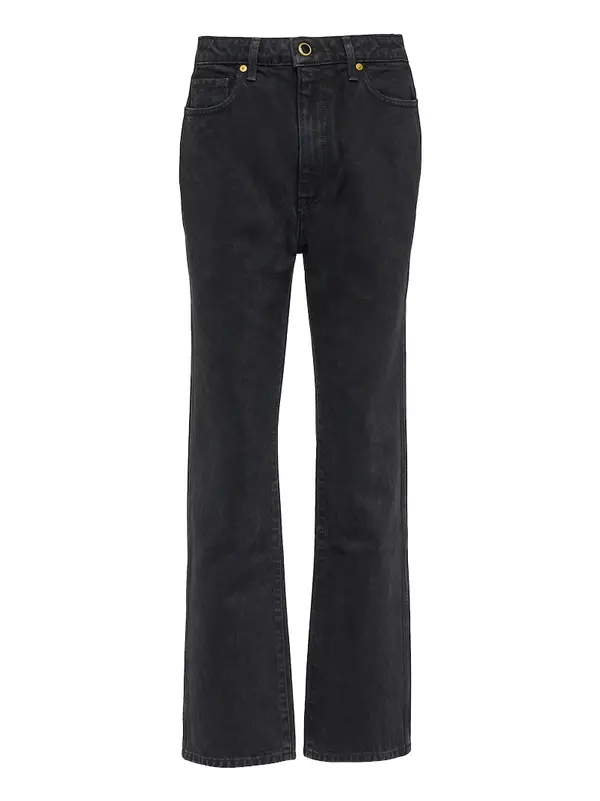 Khaite Abigail High-rise Straight Jeans - Black