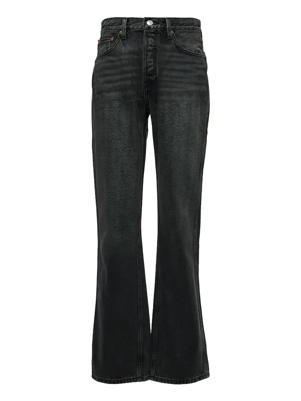 RE/DONE 90s Loose High-rise Straight Jeans - Black