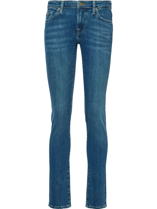 7 For All Mankind Pyper Mid-rise Skinny Jeans - Blue