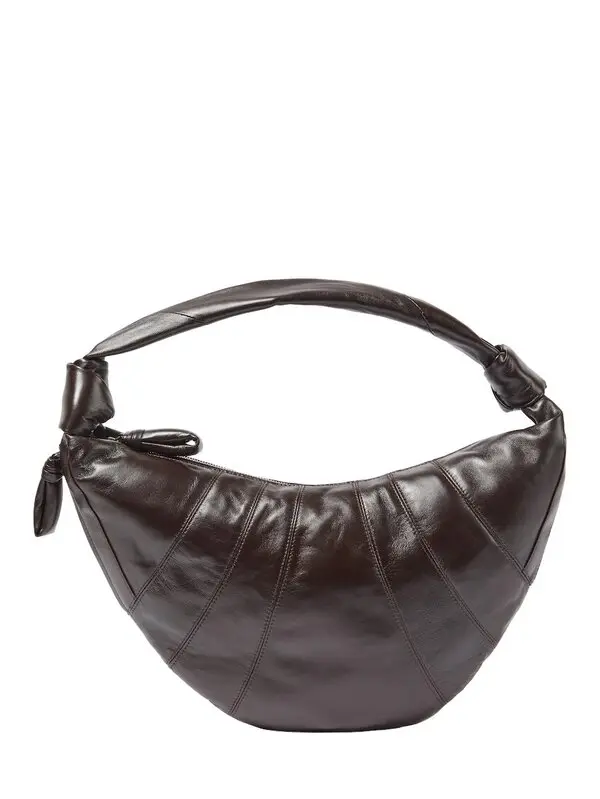 LEMAIRE Fortune Croissant Leather Shoulder Bag - Brown