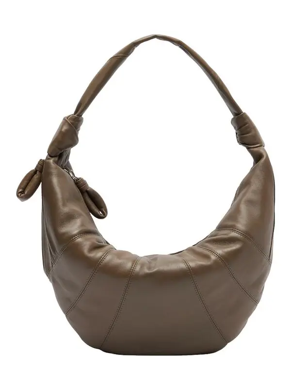 LEMAIRE Fortune Croissant Leather Shoulder Bag - Green