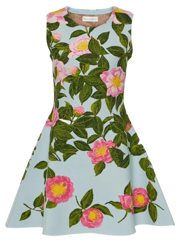 Oscar De La Renta Printed Minidress - Multicoloured