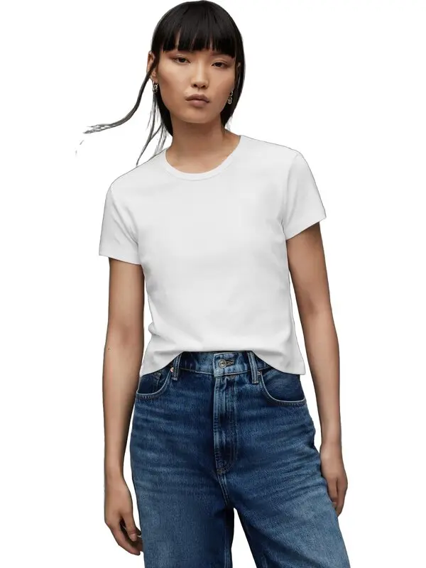 ALLSAINTS Stevie Organic Cotton Slim Fit T-shirt - White