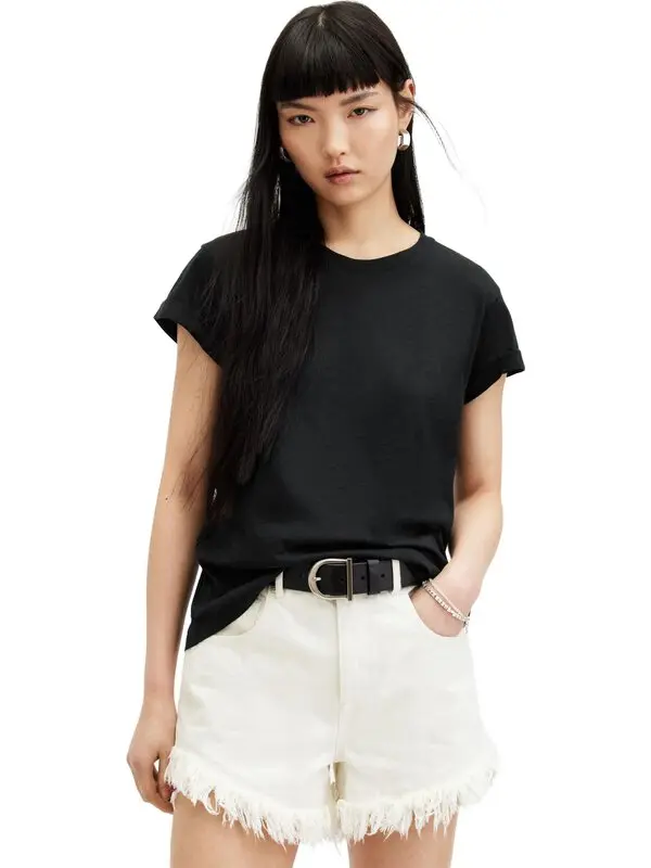 ALLSAINTS Anna Crew Neck Short Sleeve T-shirt - Black