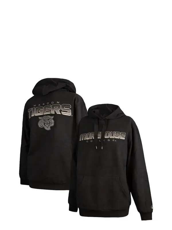 FISLL Morehouse Maroon Tigers Puff Print Pullover Hoodie - Black
