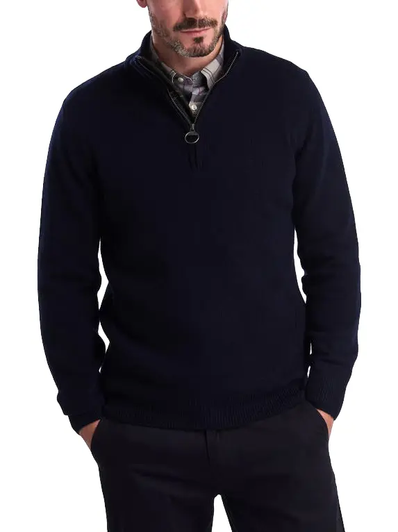 Barbour Holden Wool Pullover - Navy