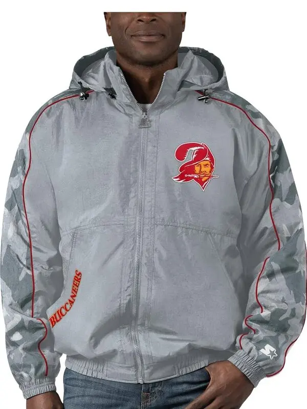STARTER Tampa Bay Buccaneers Gridiron Throwback Full-zip Jacket By - Gray