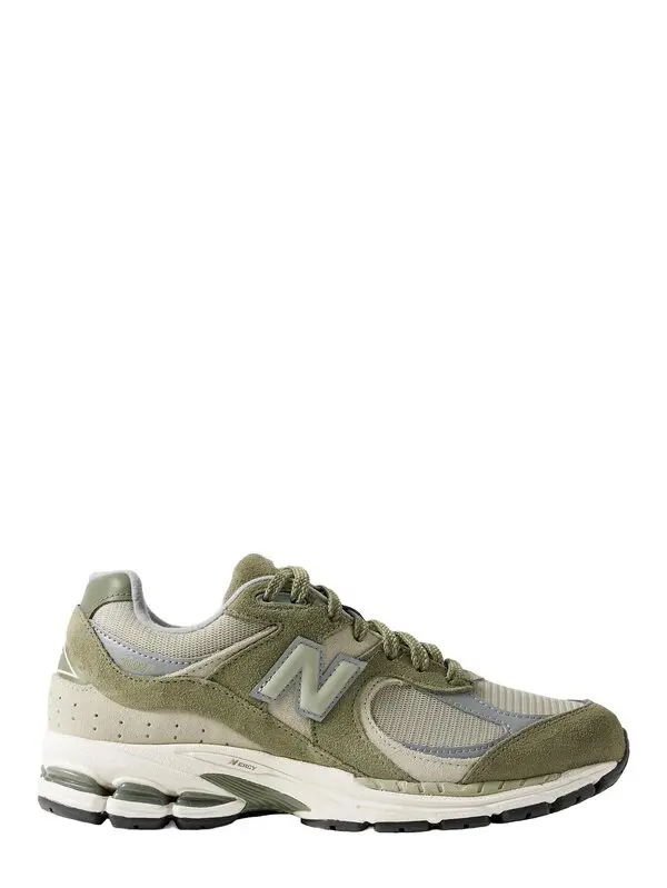 NEW BALANCE 2002r Leather-trimmed Sneakers - Green
