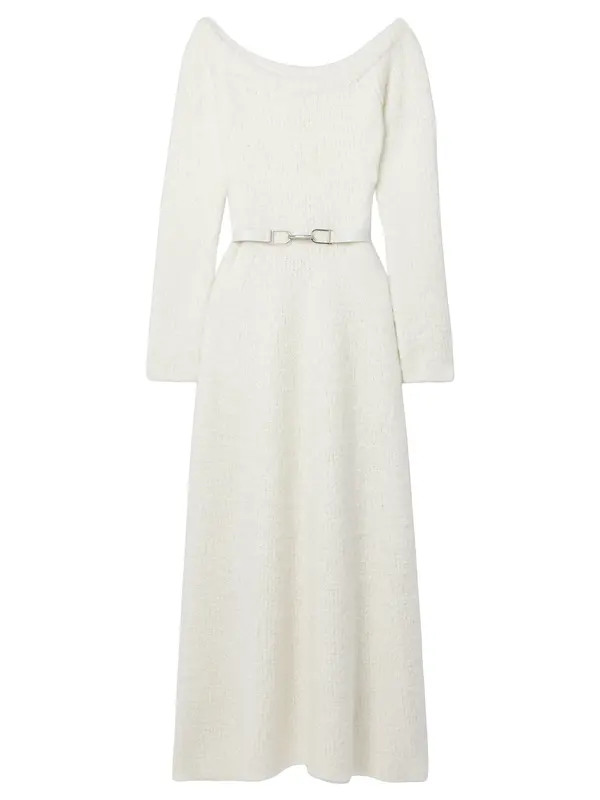 Gabriela Hearst Net Sustain Gertrude Belted Maxi Dress - Ivory