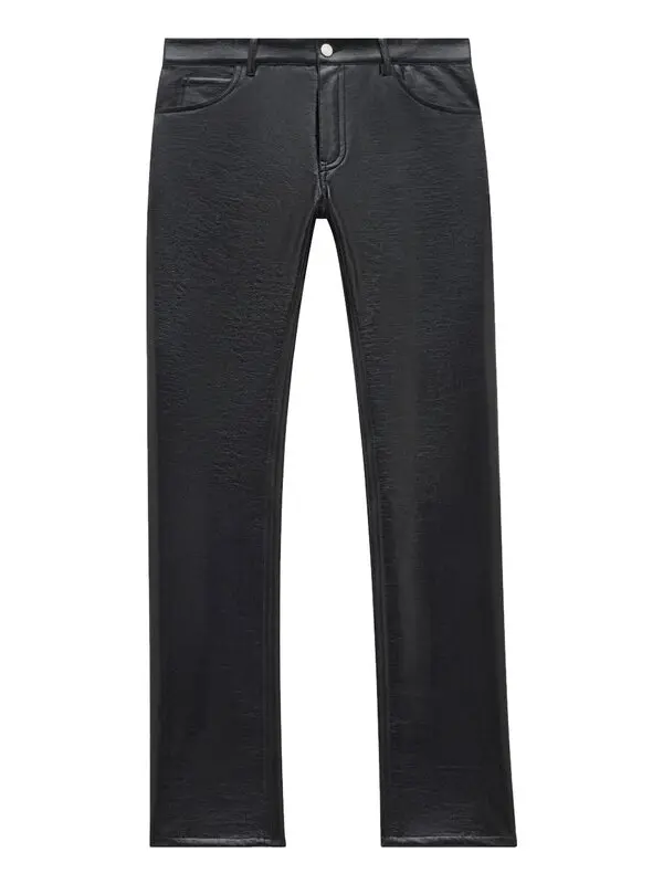 COURREGES Faux Leather Trousers - Black