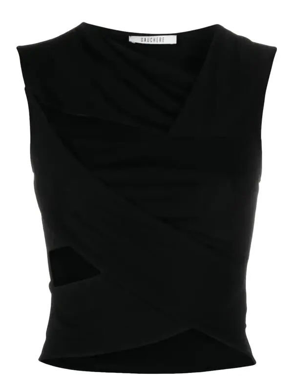 Gauchere Sleeveless Top - Black