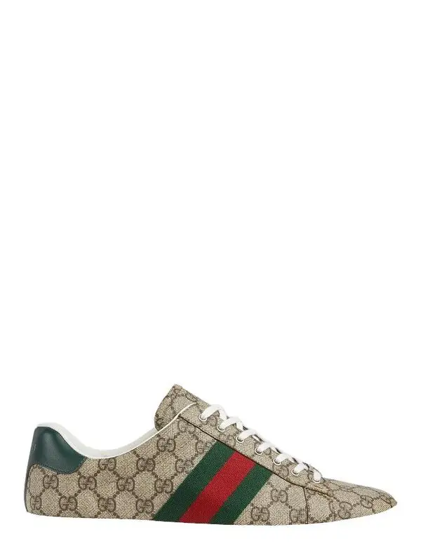 Gucci Ace Web Sneakers - Beige