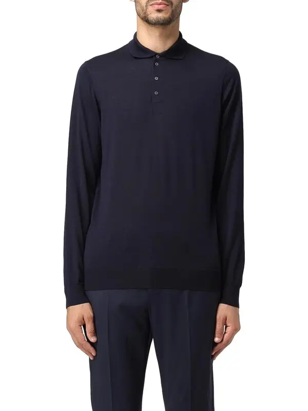 DRUMOHR Wool Polo Shirt - Blue