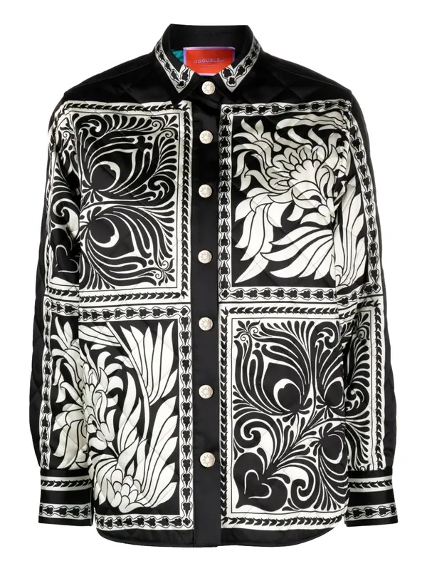 La DoubleJ Iris Quilted Shirt Jacket - Black