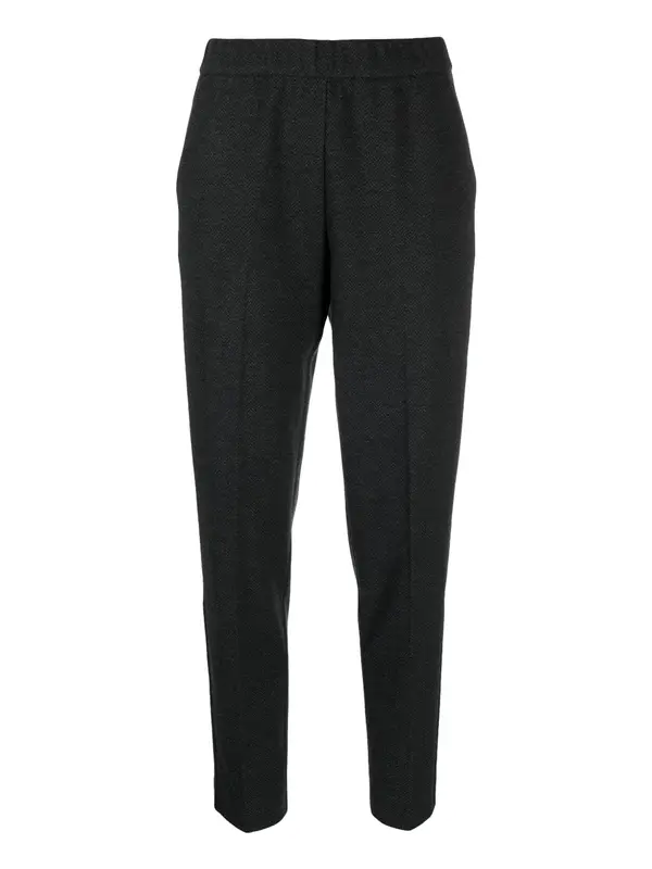 LE TRICOT PERUGIA Herringbone Trousers - Grey