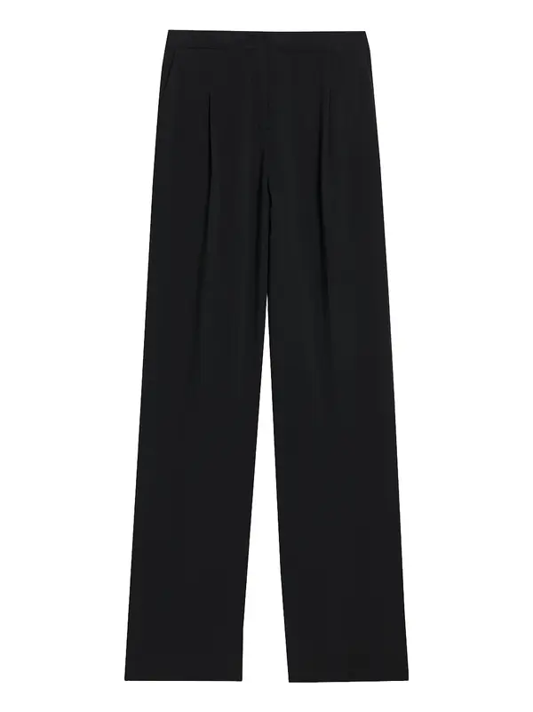 Zuhair Murad Sequin-embellished Crepe Wide-leg Pants - Black