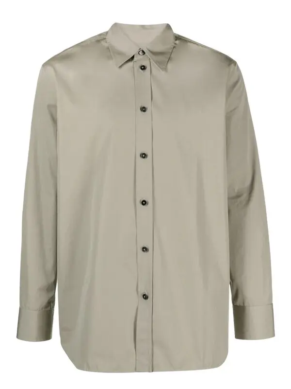 JIL SANDER Long-sleeve Cotton Shirt - Green