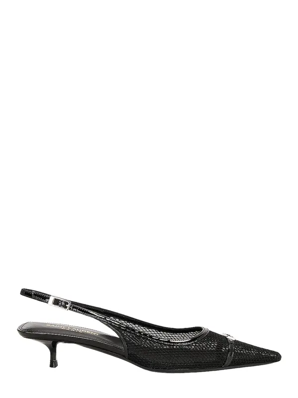 Saint Laurent Oxalis Slingback Buckle Pump - Nero