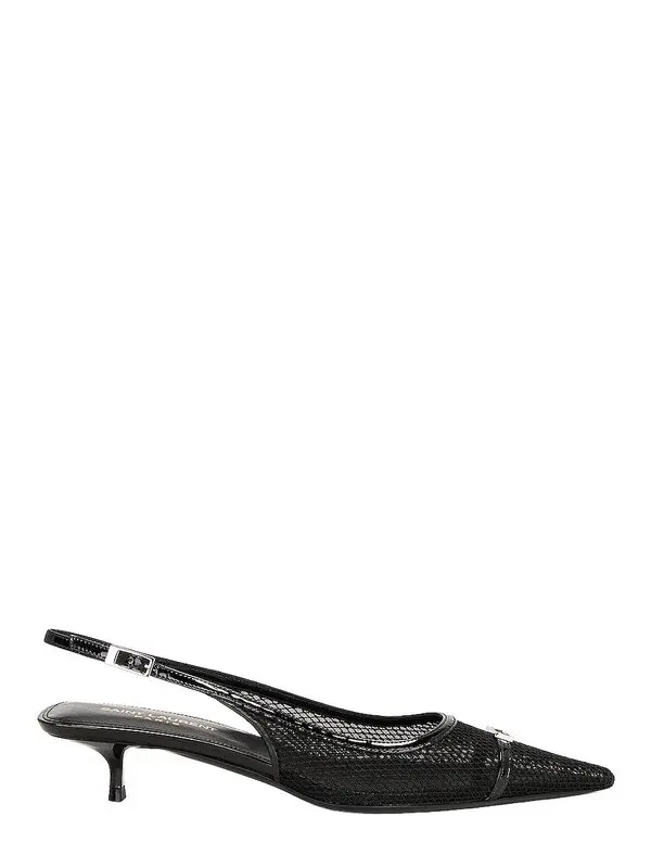 Saint Laurent Oxalis Slingback Buckle Pump - Nero