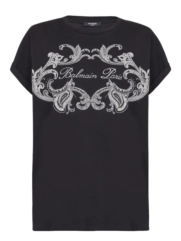 Balmain Logo-print Cotton T-shirt - Black