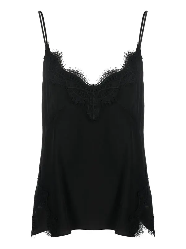 Dorothee Schumacher Scallop-edge Silk Tank Top - Black