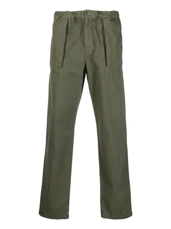 Aspesi Straight-leg Cotton Trousers - Green