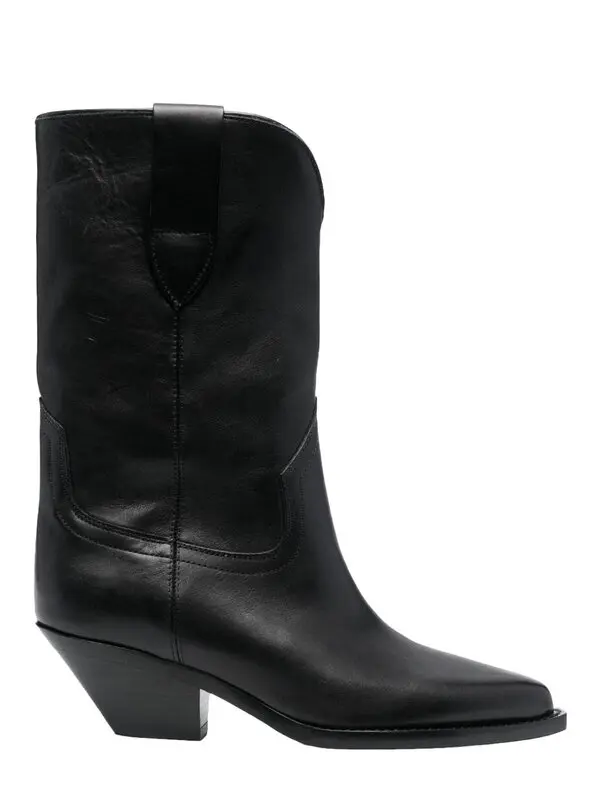 Isabel Marant Dahope 50mm Leather Cowboy Boots - Black