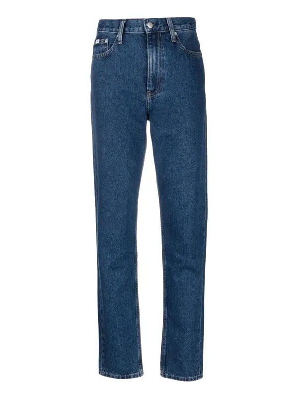 Calvin Klein Straight-leg Mid-rise Jeans - Blue