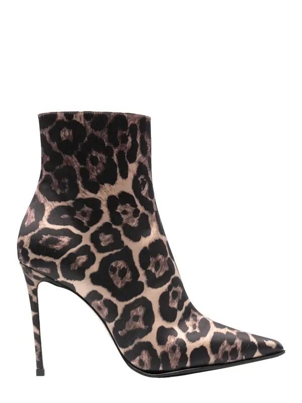 LE SILLA Eva 100mm Leopard-print Boots - Black