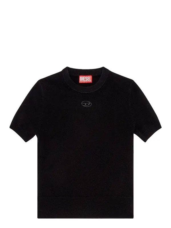 DIESEL M-arga Logo-embroidered Top - Black