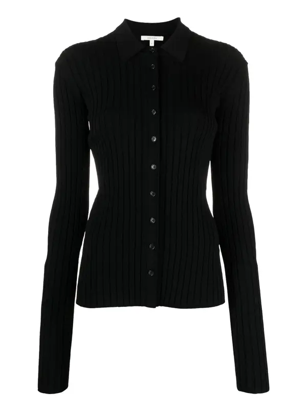 NENSI DOJAKA Straight-point Collar Pleated Top - Black