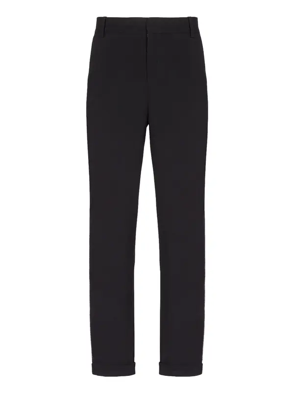 Balmain Crystal-embellished Trousers - Black