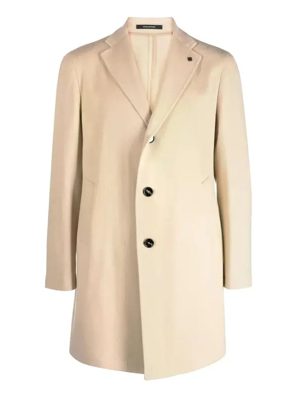 Tagliatore Brooch-detail Single-breasted Coat - Neutrals