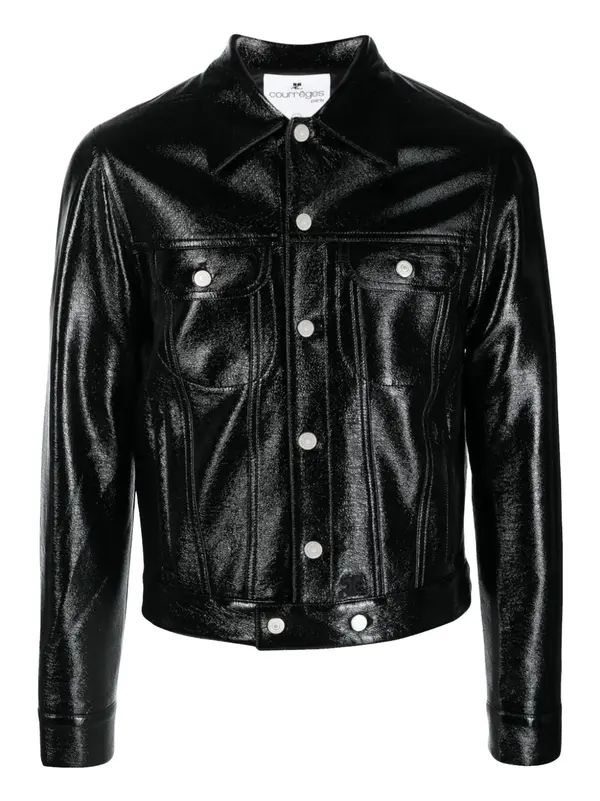 COURREGES Faux-leather Jacket - Black