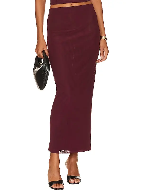 CAMILA COELHO Osiris Maxi Skirt - Plum