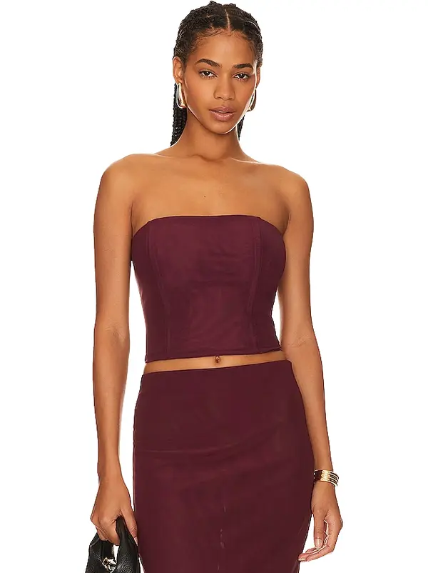 CAMILA COELHO Osiris Top - Plum