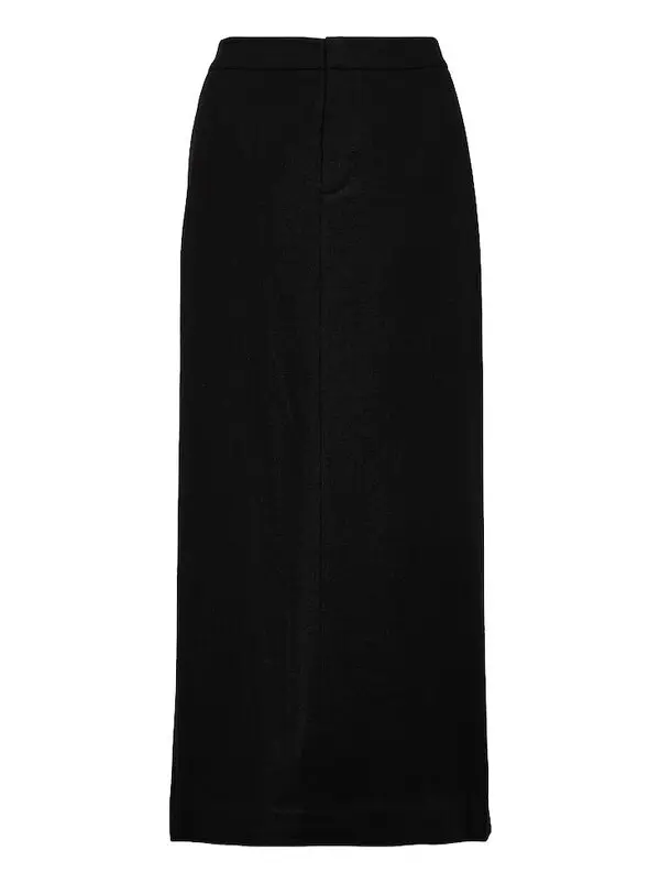 Vince Flannel Maxi Skirt - Black