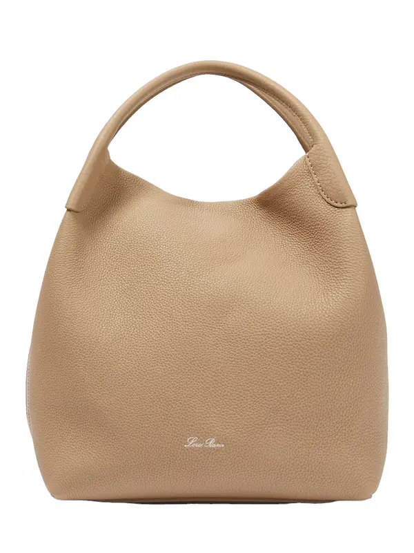 Loro Piana Bale Large Leather Tote Bag - Beige