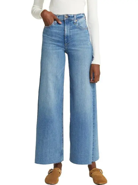 Rag & Bone Sofie High-rise Wide-leg Cropped Jeans - Monterosso