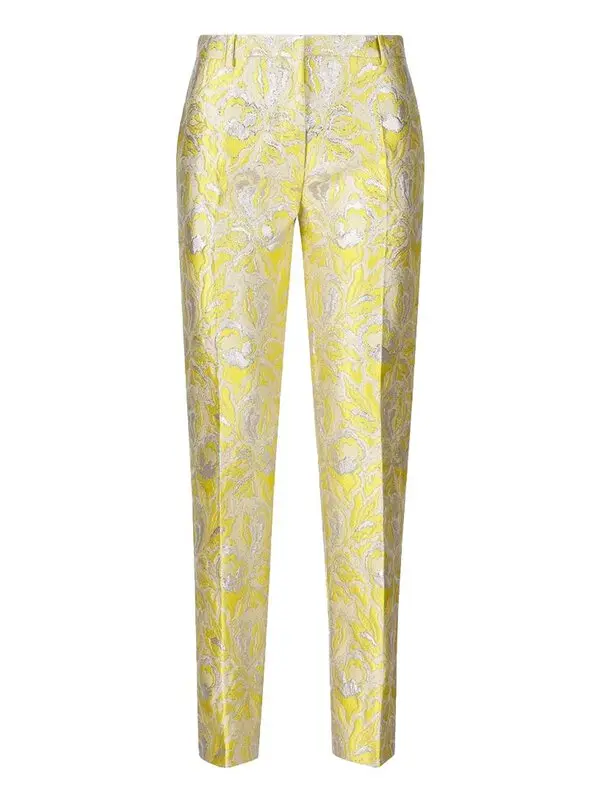 Valentino Garavani Iris Brocade Pant - Yellow