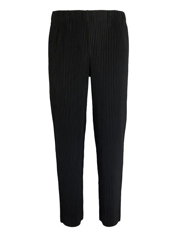 Issey Miyake Pleated Straight Trousers - Black