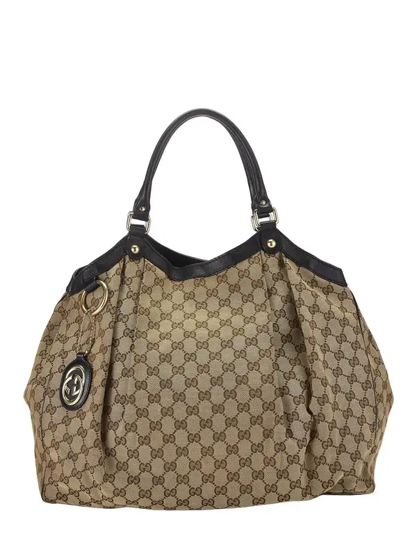 Gucci Original Gg Canvas Sukey Tote Bag - Black